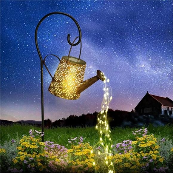 Accents | Watering Solar Can Lights Solar Powered Decorations Lights ...